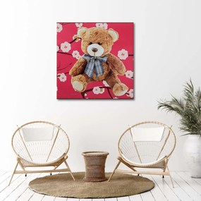Obraz na plátně Plyšová školka s medvídkem - 50x50 cm
