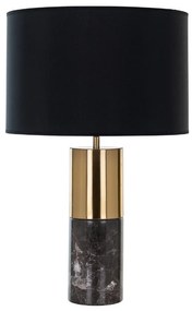 OnaDnes -20% Černá stolní lampa Richmond Nyo s mramorovou podstavou
