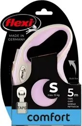 Flexi Comfort S pásek 5m růžové / Vodítko