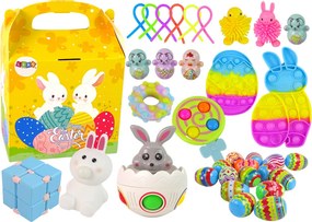 LEAN Toys Sada velikonočních hraček Fidget Toys – velikonoční vajíčka – dekorace