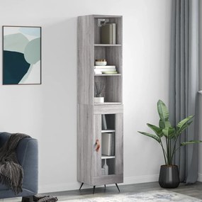 vidaXL Skříň highboard 34,5 x 34 x 180 cm kompozitní dřevo [3189865] Barva: šedá sonoma