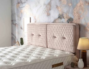 Čalouněná postel RELAX NEW s matrací - béžová 90 × 200 cm