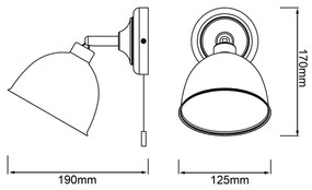 Brilliant - Nástěnné bodové svítidlo TELIO 1xE14/28W/230V modrá