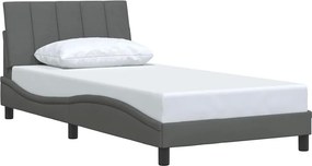 Rám postele bez matrace Hanko tmavě šedá 100 x 200 cm textil 3310371