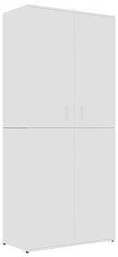 Botník bílý 80 x 39 x 178 cm dřevotříska - Default Title