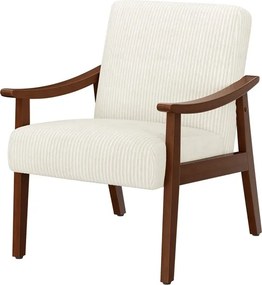 Křeslo Yaheetech – béžová, 62 cm (šířka) × 70,5 cm (hloubka) × 74 cm (výška), polyester (267499531398)