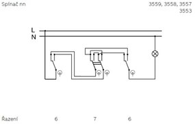 ABB Classic vypínač č.7 jasně bílá 3553-07289 B1