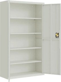 Kartotéka světle šedá 105 x 40 x 180 cm ocel 339769