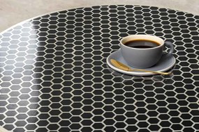 Designový konferenční stolek Xinavane 60 cm černo-bílý