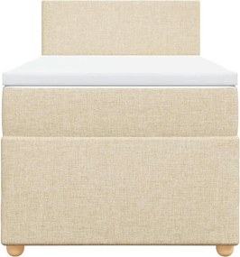 Box spring postel s matrací krémová 80 x 200 cm textil 3286505