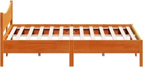 Postel bez matrace voskově hnědá 200 x 200 cm masivní borovice 3216359
