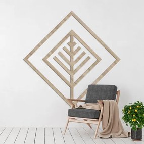 Geometrická dřevěná dekorace na zeď - Moderní design | SENTOP HDF0397-B