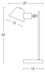 Zambelis 20223 stolní lampa matně černá, 1xE27, 44cm