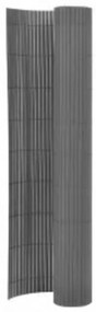 Oboustranný zahradní plot 110 x 400 cm šedý 317160