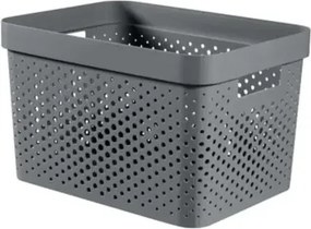 Curver Infinity Dots Úložný box 17 l šedá / 36 x 27 x 22 cm