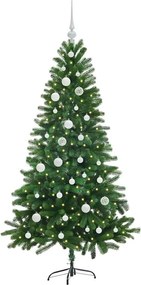 Vánoční stromeček s 150 LED diodami s stojanem Zelená 150 cm PE 3396321