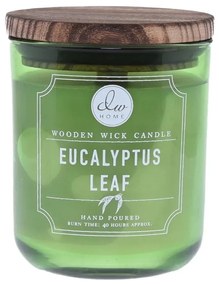 dw HOME Svíčka DW Home - Eucalyptus Leaf 320g, zelená barva, sklo, dřevo, vosk