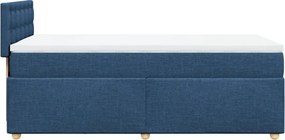 Box spring postel s matrací modrá 90x190 cm textil 3286555