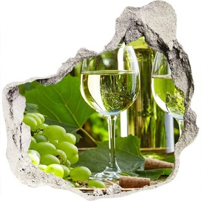 Wallmuralia Samolepící nálepka Bílé víno a ovoce 75x75 cm