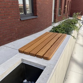 KULHÁNEK zahradní nábytek Sedák na gabion Odstín nátěru: individuální, Šířka sedáku na gabion / zídku: 35 cm, Délka sedáku na gabion / zídku: 100 cm