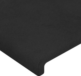 Čelo postele černé 80x5x118/128 cm sametové 3116084