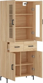 Skříň highboard dub sonoma 69,5 x 34 x 180 cm kompozitní dřevo 3198532