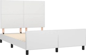 Rám postele s čelem bílý 140x200 cm umělá kůže 3125452