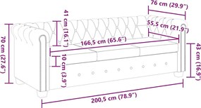 vidaXL Chesterfield sada 2místné a 3místné pohovky [274322] Barva: Hnědá