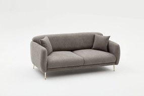 Atelier del Sofa 3-místná pohovka Simena - Grey, Šedá, Zlatá