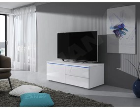 TV stolek Cleo XI L, Barva: bílá / bílý lesk