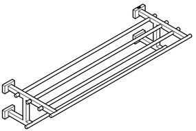 GROHE 40512001 - Multi-věšák na ručníky ESSENTIALS CUBE 600 mm lesklý chrom