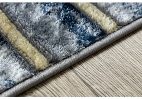 Moderní koberec DE LUXE 460 Pásy Strukturální tmavě modrý / zlato velikost 240x340 cm | krásné koberce cz