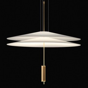 Vibia Flamingo LED závěsné světlo 2 stínidla zlatá