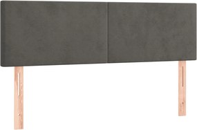 Box spring postel s matrací tmavě šedá 140x200 cm samet 3141186