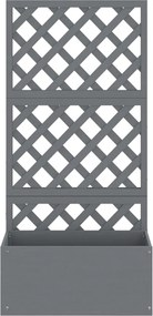 Truhlíky s treláží 2 ks šedé 65 x 33 x 135 cm WPC 3154899