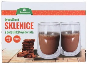 Smartcook Dvoustěnná sklenice 350ml z borosilikátového skla 2ks