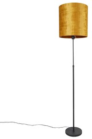 Stojací lampa černá se zlatým odstínem 40 cm nastavitelná - Parte