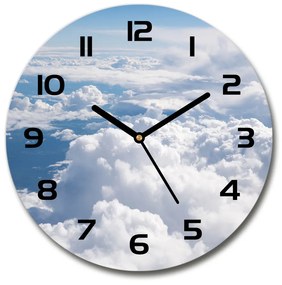 Wallmuralia Skleněné hodiny kulaté Pohled z letadla fi 30 cm