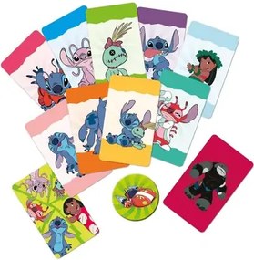 DINO Cestovní hra 3-2-1 Stitch / Karetní postřehová hra / 45 karet, 9