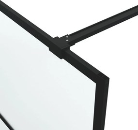 Sprchová zástěna walk-in černá 90 x 195 cm mléčné ESG sklo 152131
