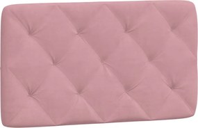 Postel s matrací růžová 90 x 190 cm samet 3208633