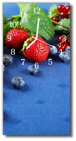 Nástěnné hodiny vertikální Kuchyně Berry ovoce barevné