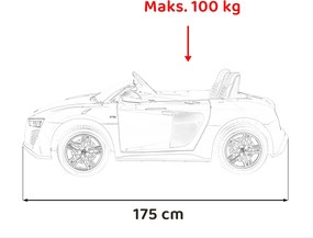 Ramiz Dětské autíčko Audi Spyder R8 LIFT černé