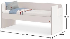 Postel II 90x200 Pure Modular - bílá