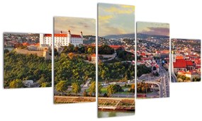Obraz - Panorama Bratislavy, Slovensko (125x70 cm)