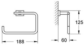 Grohe Essentials Cube - Držák na ručníky 40510001