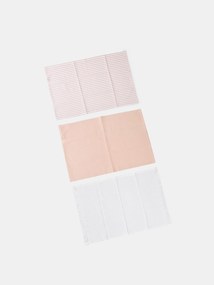 Sinsay - Sada kuchyňských utěrek 3 pack - pastelová růžová