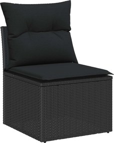 Sada zahradních pohovek 8 ks Černá polyratan 3361814