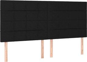 Čelo postele černé 160x5x118/128 cm látkové 3116340