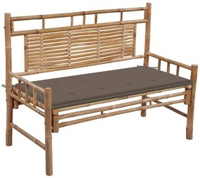 Zahradní lavice s poduškou 120 cm bambus 3063884